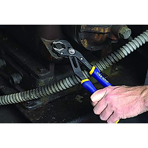 IRWIN VISE-GRIP Pliers, V-Jaw, 10-Inch, Press & Slide Button, Anti-Pinch, Anti-Slip (2078110)