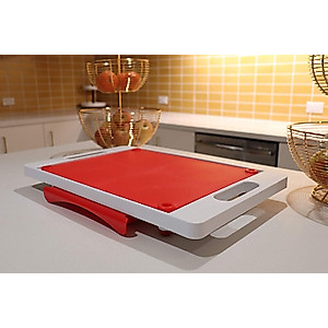 Karving King Large Meat Cutting Board with Juice Groove Meat Carving Board with Non-Slip Feet, Spikes, and Drip Tray Chopping Board for Kitchen