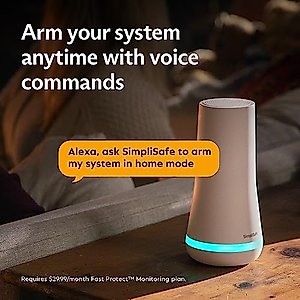 SimpliSafe 5 Piece Wireless Home Security System - Optional 24/7 Professional Monitoring - No Contract - Compatible with Alexa and Google Assistant,White