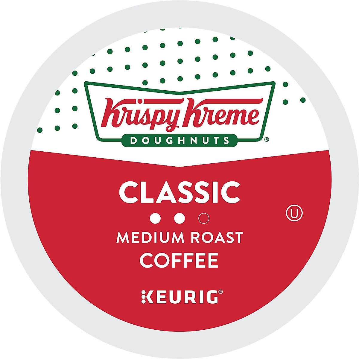 Krispy Kreme Classic, Single-Serve Keurig K-Cup Pods, Medium Roast Coffee, 12 Count (Pack of 6)