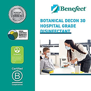 Benefect Botanical Decon 30 Disinfectant Cleaner - All Natural Formula for Effective Cleaning Power - Ideal for Restoration Jobs & Water Damage - 20476 - 1 Gallon