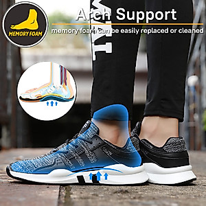 SUADEX Steel Toe Shoes for Men Lightweight Indestructible Work Shoes Women Breathable Safety Shoes Grey 11 Women/9.5 Men