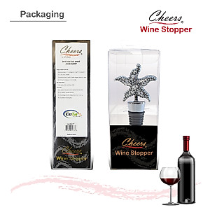 Cheers Metal Wine Stopper - Starfish