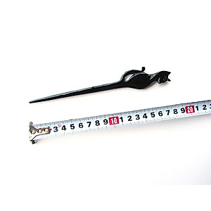 Marycrafts Black Buffalo Horn Hair Stick, Hair Accessories, Hair sticks for women Handmade 7.2"