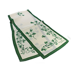 Irish Shamrock Scarf Silk Ireland Celtic Headscarf St. Patrick's Day 52" x 12"
