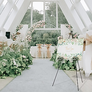 SIGN-W Easel Stand for Display Wedding Sign & Poster - 63 Inches Tall Easels for Display - with Bag Collapsable Portable Poster Easle - Large Floor Adjustable Metal Painting Easel Tripod Black