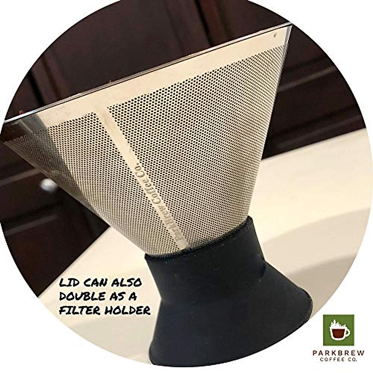 Chemex Pour Over Coffee Lid – Made by ParkBrew Coffee Co. and Fits Chemex 6, 8, and 10 Cup PourOver Coffee Carafe, Bodum, Bean Envy, Coffee Gator, and Other Classic Pour Over Coffee Makers or Drippers