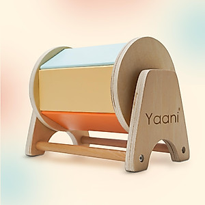 YAANI Montessori Spinning Drum, Baby Toys 6-12 Months, Montessori Toys for 1 Year Old, Sensory Toys, Toddler Toys, Baby Boy Gifts, Toys for Girls, Baby Girl, Toys for 2 Year Old, Montessori Toys