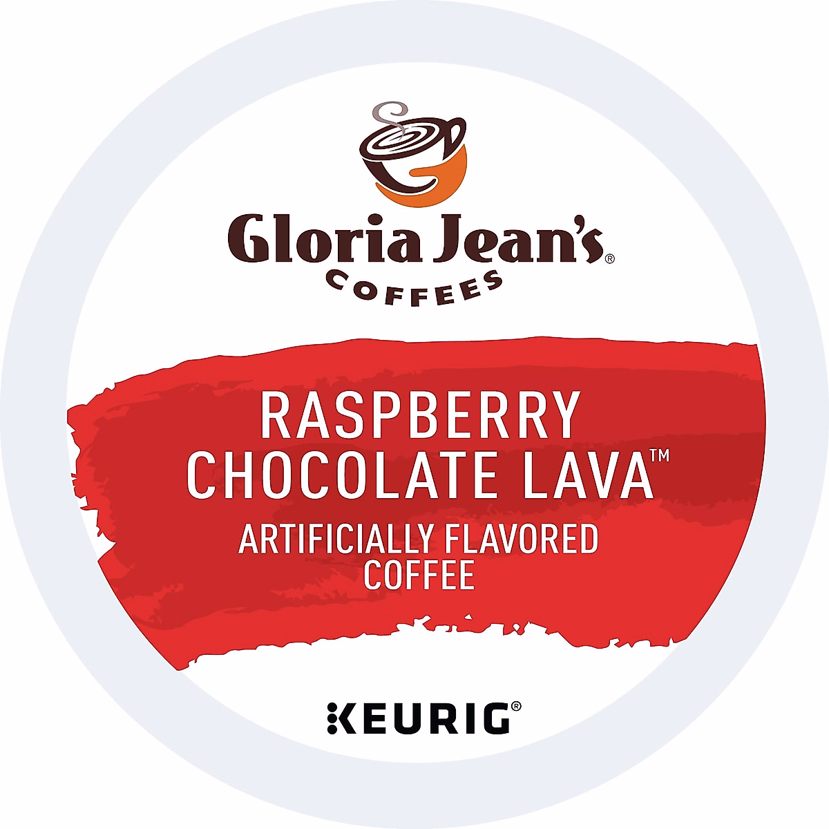 Gloria Jean's Coffees Raspberry Chocolate Lava, Single-Serve Keurig K-Cup Pods, Flavored Medium Roast Coffee, 72 Count
