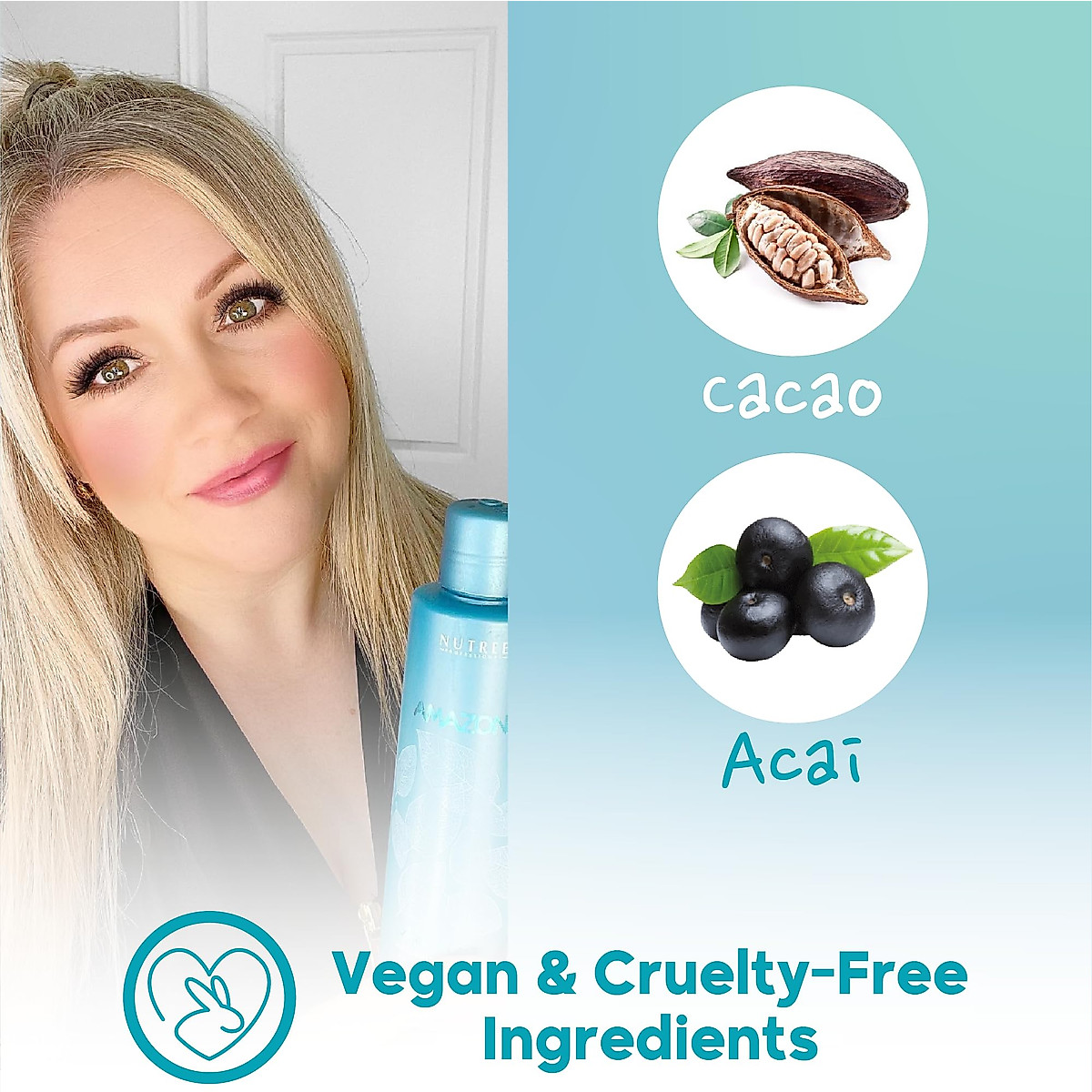 Amazonliss Anti-Frizz Keratin Treatment Set - For Smooth, Soft and Shiny Hair - Prolonged Effect Shampoo and Conditioner 8.45 fl.oz