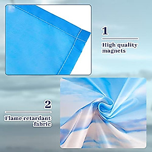 4 Pack Fluorescent Light Covers Magnetic Light Cover Panel Ceiling Light Covers Magnetic Classroom Light Covers for Office Classroom Home Drop Ceiling, 4 x 2 Feet (Beach)