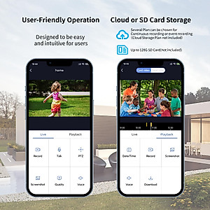 GuFamily Light Bulb Security Camera 2K 2.4GHZ / 5GHz WiFi Camera with Night Vision, Remote Control Outdoor Camera Motion Detection & Tracking Surveillance Cam for Baby and Pet, Cloud & SD Card Storage