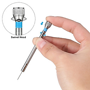 13 Pieces Micro Precision Watch Screwdriver Set Small Screwdriver Kit 0.6-2 mm with 13 Extra Replace Blades Watch Flathead Repair Link Tool for Watch Eyeglasses Jewelry Work Electronics Repair