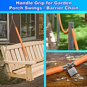 Cosmos 2 Pcs Swing Chain Cover Swing Chain Handle Grip Sleeve for Playground Swingset Accessories, Chain Cover Grip Sleeve for Porch Swings Barrier Chain in Garden Backyard Patio Outdoor (Orange)