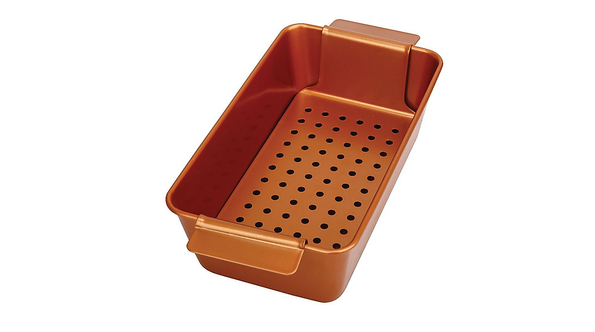 Healthy Copper Non-Stick Meatloaf Pan 2-Piece Set | Oven Safe