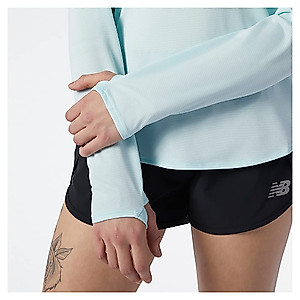 New Balance Women's Accelerate Long Sleeve, Black , Medium