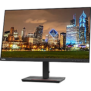 Lenovo ThinkVision S24e-20 23.8" Full HD 1920 x 1080 WLED LCD Monitor 2-Pack, 250 Nit, FreeSync, HDMI-VGA, Raven Black Bundle with Adjustable Desk Mount Monitor Stand