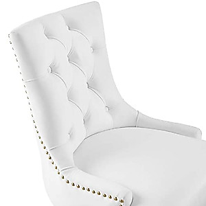 Modway Regent Tufted Performance Velvet Swivel Office Chair in Gold White