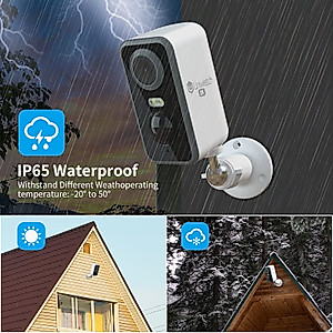 uniwatch Wireless Cameras Security Outdoor, 2K Battery Powered AI Motion Petection Spotlight Siren Alarm Home Surveillance Camera, 2-Way Audio, Color Night Vision, IP65 Waterproof, Cloud/SD Storage