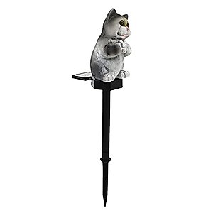 Uonlytech Outdoor Decor Solar Garden Lights Outdoor Cat Lights LED Decorative Stake Animal Statue Yard Decor LED Lighting Lamp for Pathway Landscape Decoration Solar Lights Outdoor