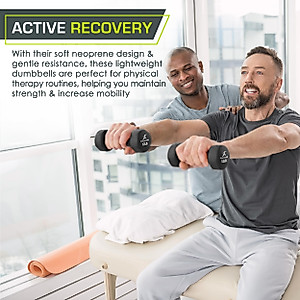 ProsourceFit Neoprene Dumbbell Coated for Non-Slip Grip, 12 lb