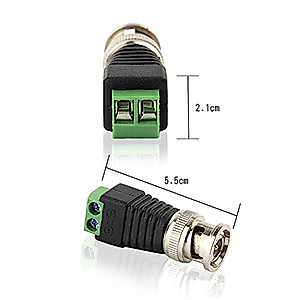 lkelyonewy BNC to Cat5e Adapter Male Connectors and Solderless Female Video Balun Connector,Screw Camera Terminal Plug for CCTV Surveillance Cable Ethernet Speaker