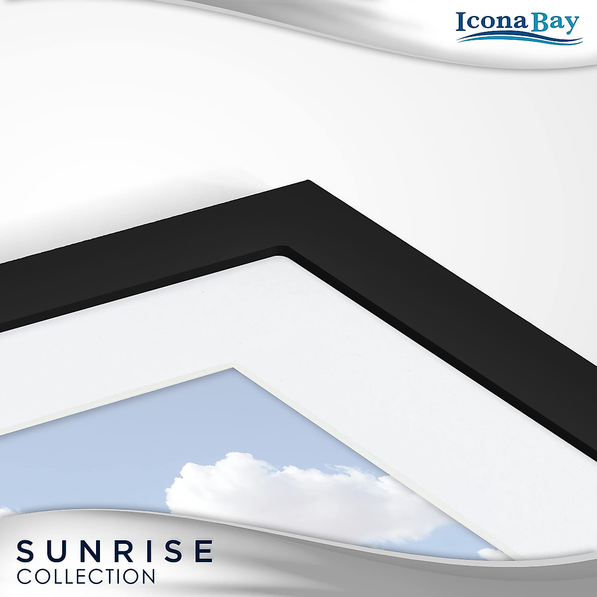 Icona Bay - 4x6 Black Picture Frame - Painted Solid One-Piece Wood Composite, Modern Farmhouse - Sunrise Collection