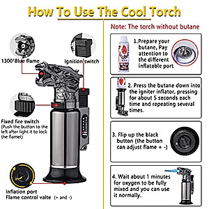 Cocktail Smoker Kit with Torch, 4 Kinds of Wood Chips for Drink Smoker Infuser Kit, Bourbon/Whiskey Smoker Accessories, Old Fashioned Smoker Kit as Ideal Gifts for Men, Dad, Husband