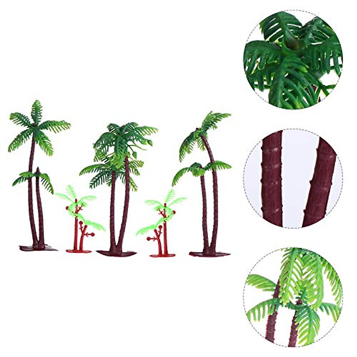 PRETYZOOM 1 Set 20 Pcs Coconut Cake Decoration Ice Cream Decorations Ice Cream Ornament Simulated Coconut Tree Plastic Cake Decorations Cake Supplies Ornaments Birthday Cake Decor