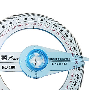 Wantane 360 Degree Protractors With Swing Arm Plastic Full Circle Protractors With Swing Arm Drawing, Measuring Tools -2PCS