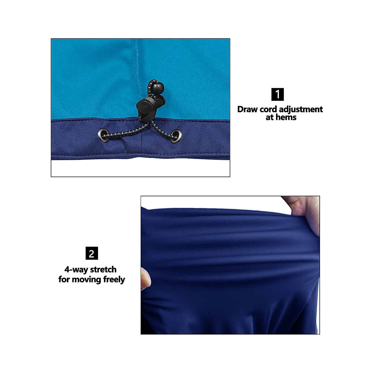 Little Donkey Andy Men's Lightweight Softshell Vest, Windproof Sleeveless Jacket for Travel Hiking Running Golf Blue XL