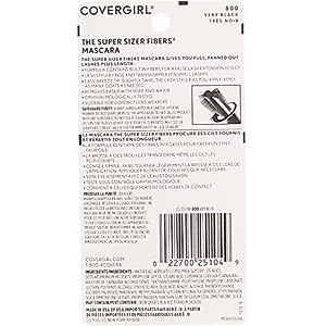 COVERGIRL The Super Sizer Fibers Mascara, Very Black, 1 Count