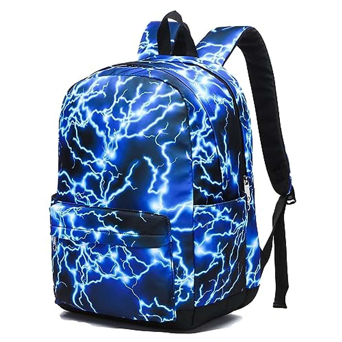 BLUEFAIRY Boys Backpack for Teens Kids Elementary Middle School Bags Child Bookbags Lightning Bookbag Laptop Teenagers Lightweight Travel Gifts Mochila para Niños17 Inch (Blue)