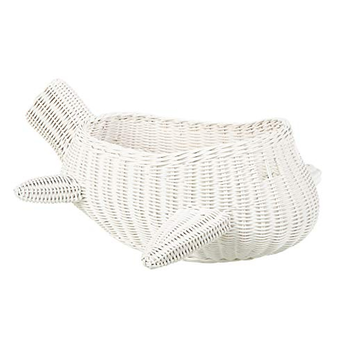 Kouboo Wicker Airplane Kids Storage Basket, White