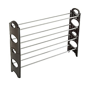 Home-Complete 4-Tier Stackable Shoe Rack