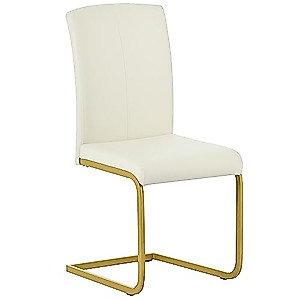 Zenvya 5-Piece Dining, Round Dinette Suit with Faux Marble Table and 4 Upholstered Chairs with Metal Legs, Modern Living Room Furniture Set for Home Kitchen Apartment, White