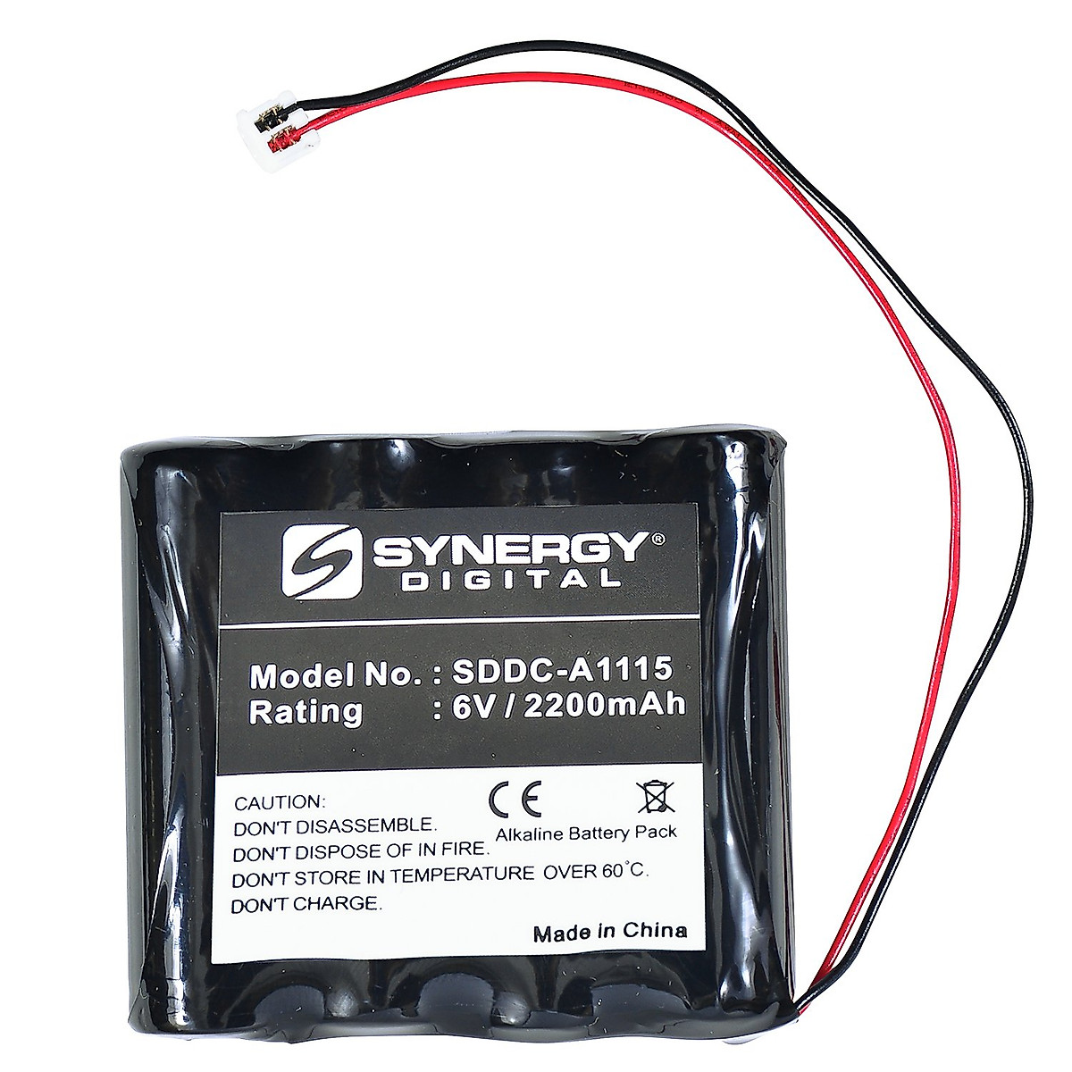 Synergy Digital Door Lock Batteries, Compatible with Saflok A28110 Replacement, (Alkaline, 6V, 2200 mAh), Replacement for Saflok X-GAA-FC42 Battery, Combo-Pack Includes: 2 x SDDC-A1115 Batteries
