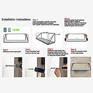 HORLIMER Floating Wall Shelves Set of 3, Rustic Wood Wire Frame Hanging Shelf for Bathroom Bedroom Living Room Kitchen