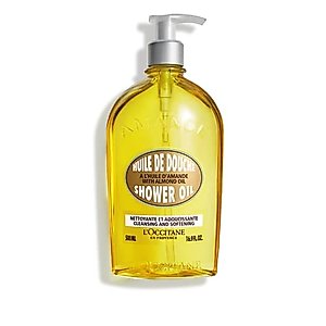 L'Occitane Cleansing & Softening Almond Shower Oil, 16.9 Fl Oz