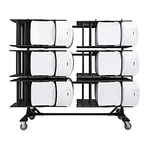 LIFETIME 80669 Upright Chair Storage Cart, Black