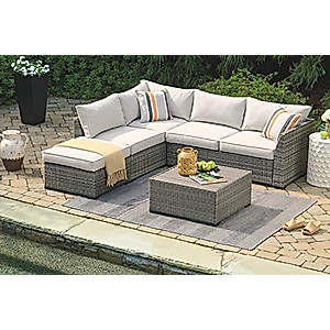 Signature Design by Ashley P301-070 Cherry Point Seating Set of 4 Conversational Set, Gray