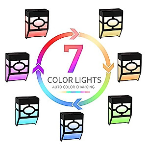 Otdair Solar Fence Lights Outdoor, 8 Pack LED Fence Solar Lights Waterproof, Garden Solar Deck Lights for Post, Patio, Step, Stair, Pathway and Yard, Warm White