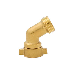 HYDRO MASTER Elbow Garden Hose Connector Quick Swivel Connect Adapter Solid Brass