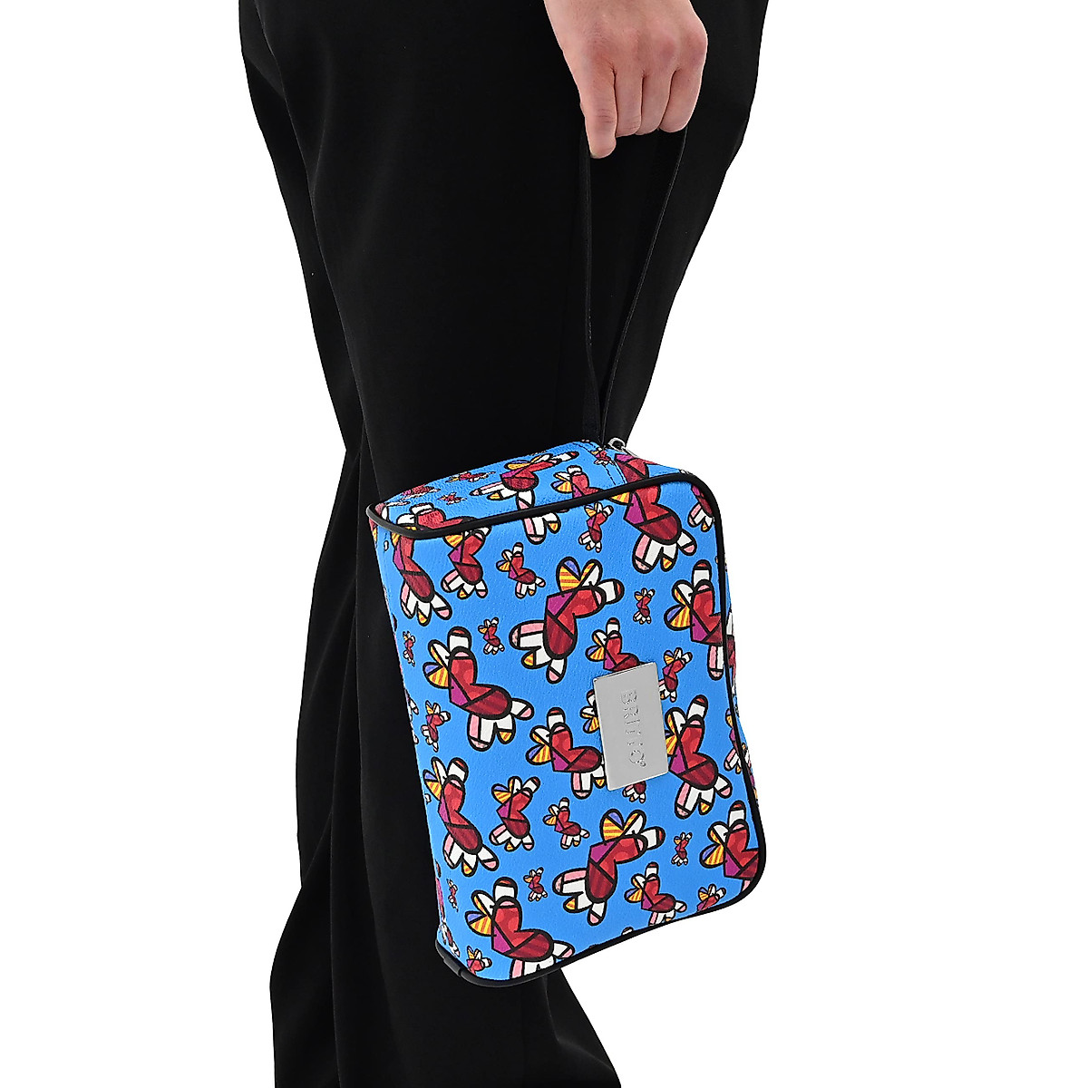 BRITTO Romero Vegan Leather Toiletry Case, Flying Hearts
