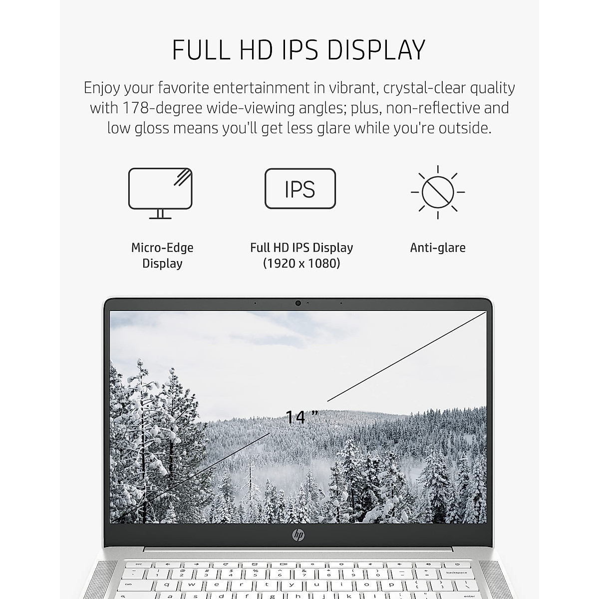 HP Chromebook 14-inch HD Laptop AMD 3015Ce 2.3 GHz 4GB DDR4 RAM, 32GB eMMC, AMD Radeon Graphics, USB Type-C, Wi-Fi, Bluetooth, ChromeOS, 14a-nd0030nr Forest Teal (Renewed)