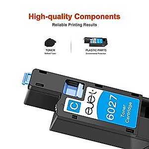 ejet Remanufactured Toner Cartridge Replacement for Xerox WorkCentre 6027 6025, Phaser 6022 6020 (1 Black 106R02759, 1 Cyan 106R02756, 1 Magenta 106R02757, 1 Yellow 106R02758, 4-Pack)