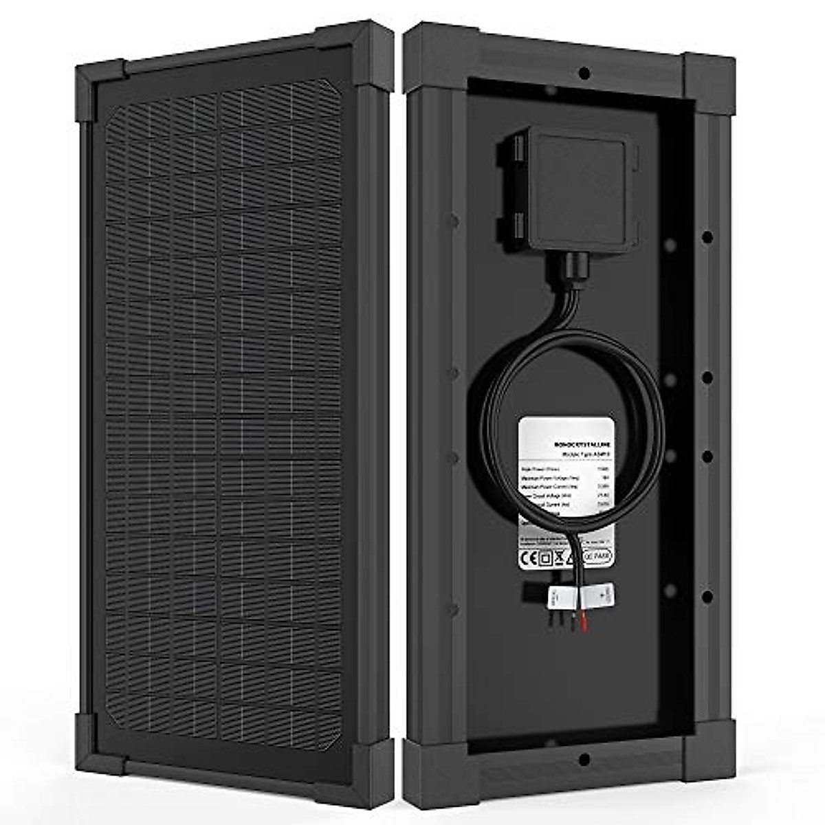 SolarEnz 10 W Solar Panel Mount Bracket Charger for Automatic Solar Gate Opener Systems Solar Panel Electric Fence Kit