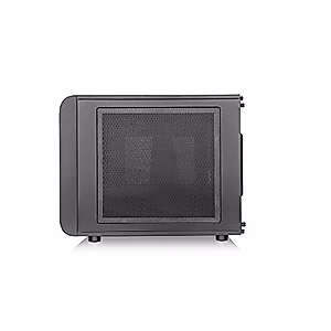Thermaltake Core V21 SPCC Micro ATX, Mini ITX Cube Gaming Computer Case Chassis, Small Form Factor Builds, 200mm Front Fan Pre-installed, CA-1D5-00S1WN-00 Black