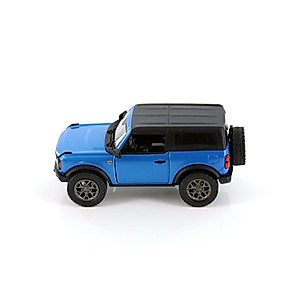 2022 Ford Bronco Closed Top, Blue - Kinsmart 5438DA/B - 1/34 Scale Diecast Model Car