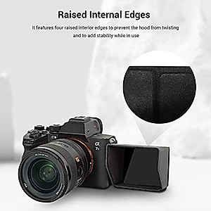 SmallRig Screen Hood Sun Hood Sunshade for Sony Alpha 7S III (A7S III A7S 3) / Alpha 7C (A7C) / ZV-1F / ZV-1 (ZV 1) / FX3 Camera - 3206